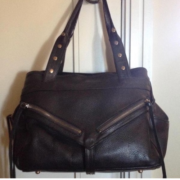 Botkier | Bags | Botkier Black Textured Leather Trigger Satchel Bag ...